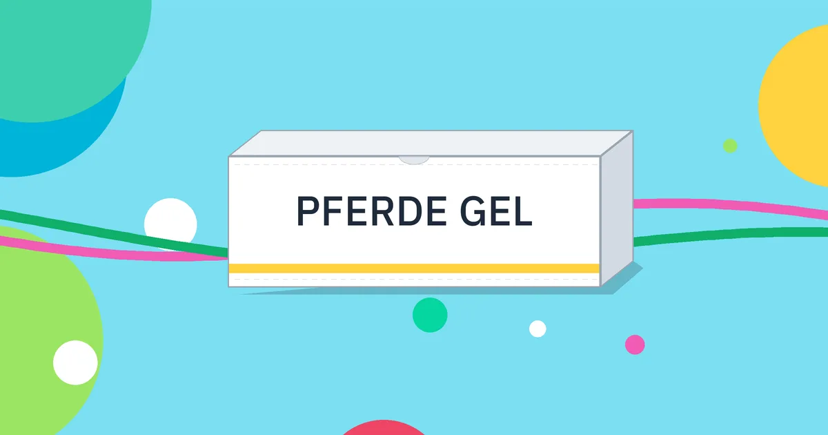 Symbolbild: Packung mit der Aufschrift PFERDE GEL (PZN 11349533) – Verfügbarkeit und Bezug in Apotheken in Frankfurt am Main