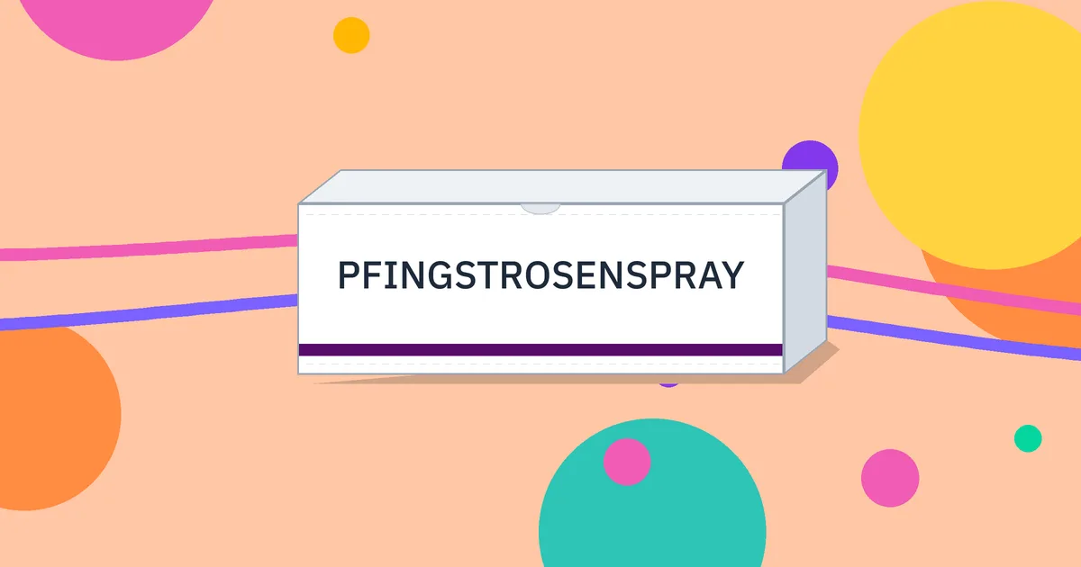 Symbolbild: Packung mit der Aufschrift PFINGSTROSENSPRAY (PZN 11713393) – Verfügbarkeit und Bezug in Apotheken in Frankfurt am Main