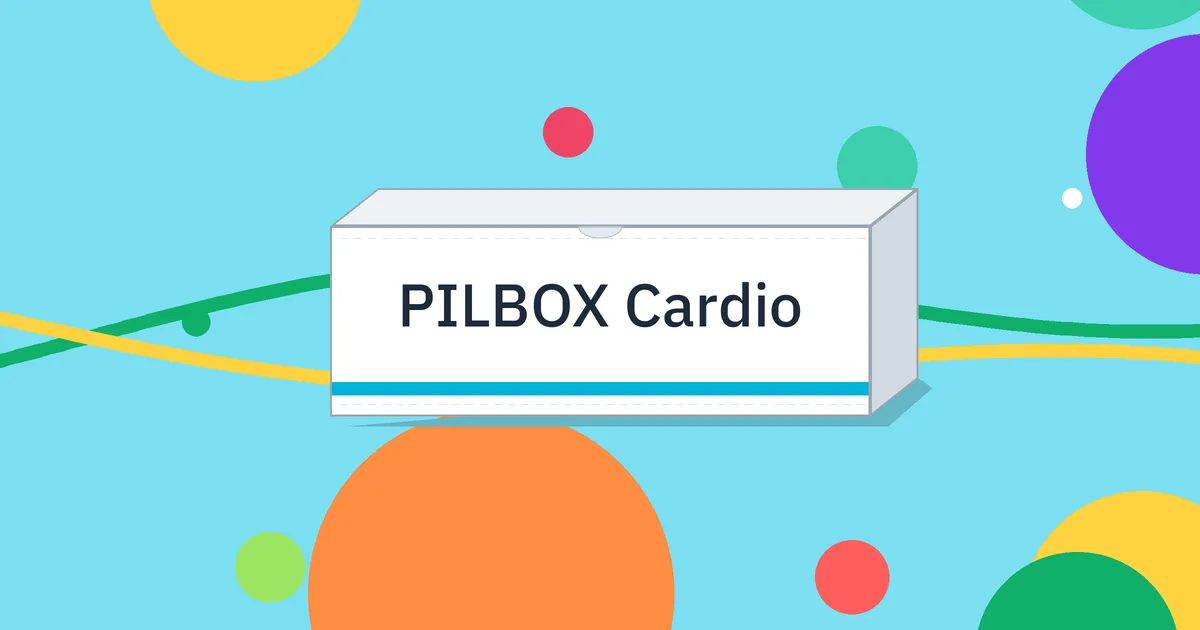 Symbolbild: Packung mit der Aufschrift PILBOX Cardio (PZN 14359615) – Verfügbarkeit und Bezug in Apotheken in Frankfurt am Main