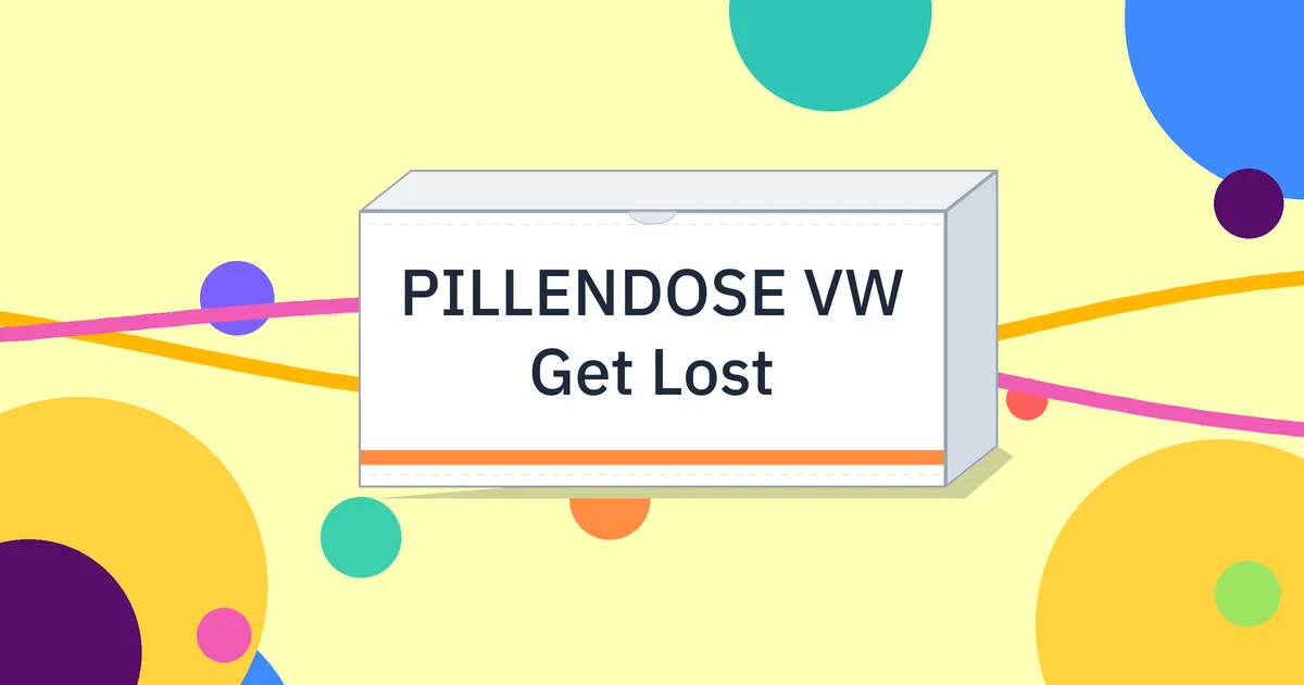 Symbolbild: Packung mit der Aufschrift PILLENDOSE VW Get Lost (PZN 14028462) – Verfügbarkeit und Bezug in Apotheken in Frankfurt am Main