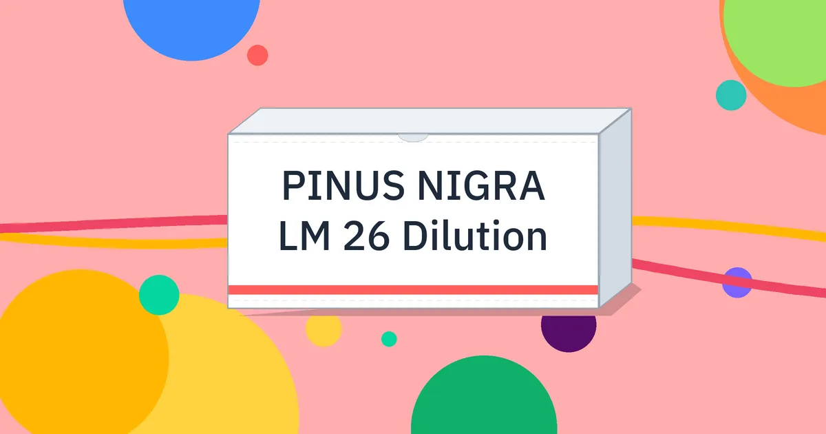 Symbolbild: Packung mit der Aufschrift PINUS NIGRA LM 26 Dilution (PZN 13642674) – Verfügbarkeit und Bezug in Apotheken in Frankfurt am Main