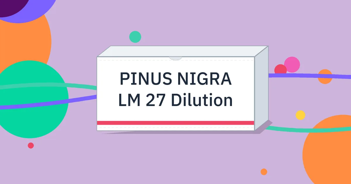 Symbolbild: Packung mit der Aufschrift PINUS NIGRA LM 27 Dilution (PZN 13642680) – Verfügbarkeit und Bezug in Apotheken in Frankfurt am Main