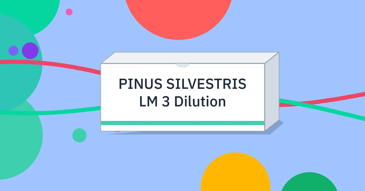 Symbolbild: Packung mit der Aufschrift PINUS SILVESTRIS LM 3 Dilution (PZN 13642869) – Verfügbarkeit und Bezug in Apotheken in Frankfurt am Main