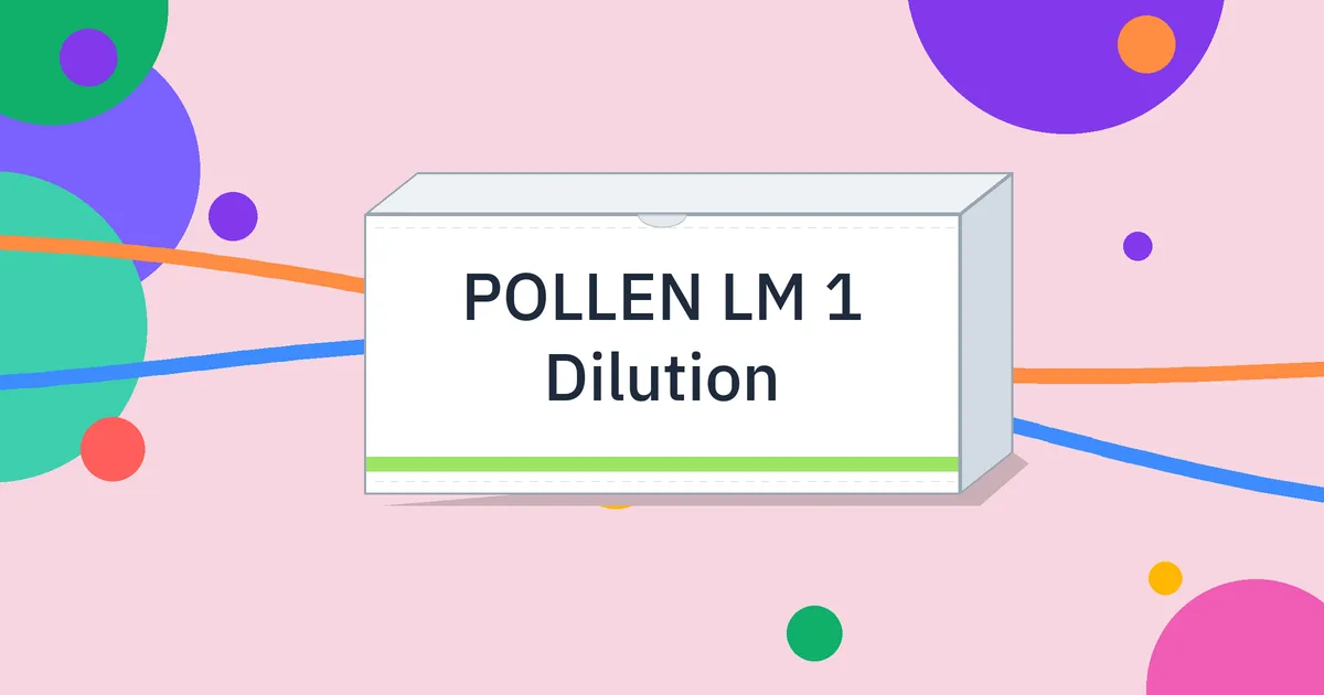 Symbolbild: Packung mit der Aufschrift POLLEN LM 1 Dilution (PZN 13043264) – Verfügbarkeit und Bezug in Apotheken in Frankfurt am Main