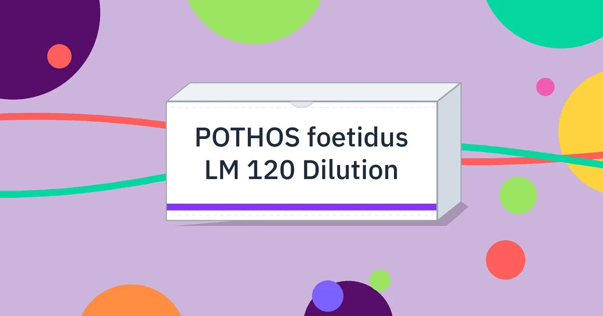 Symbolbild: Packung mit der Aufschrift POTHOS foetidus LM 120 Dilution (PZN 13666427) – Verfügbarkeit und Bezug in Apotheken in Frankfurt am Main