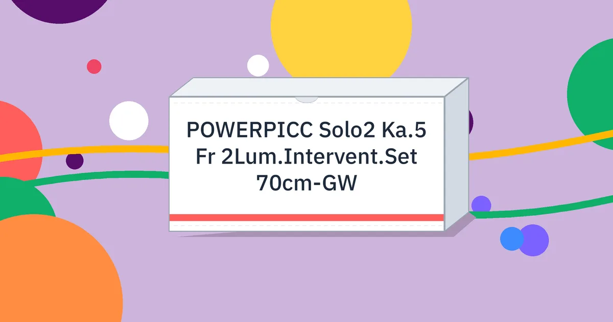 Symbolbild: Packung mit der Aufschrift POWERPICC Solo2 Ka.5 Fr 2Lum.Intervent.Set 70cm-GW (PZN 12398568) – Verfügbarkeit und Bezug in Apotheken in Frankfurt am Main