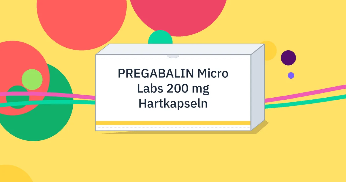 Symbolbild: Packung mit der Aufschrift PREGABALIN Micro Labs 200 mg Hartkapseln (PZN 19377569) – Verfügbarkeit und Bezug in Apotheken in Frankfurt am Main