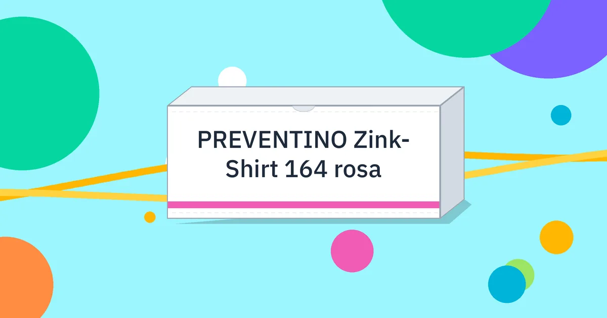 Symbolbild: Packung mit der Aufschrift PREVENTINO Zink-Shirt 164 rosa (PZN 12446936) – Verfügbarkeit und Bezug in Apotheken in Frankfurt am Main