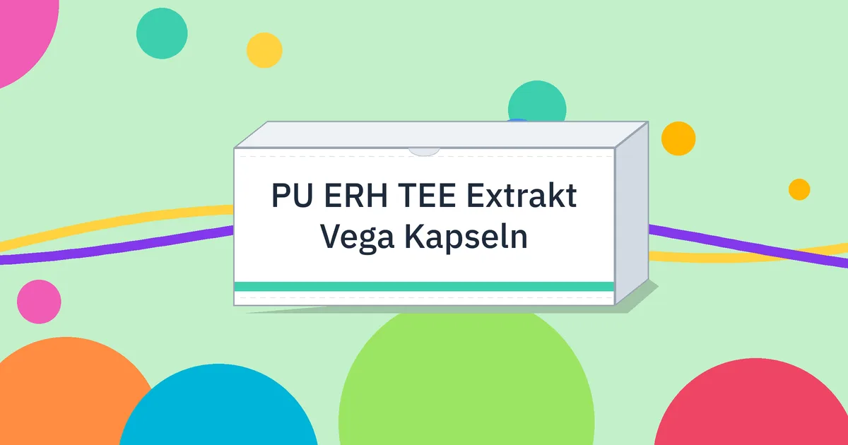 Symbolbild: Packung mit der Aufschrift PU ERH TEE Extrakt Vega Kapseln (PZN 00477216) – Verfügbarkeit und Bezug in Apotheken in Frankfurt am Main
