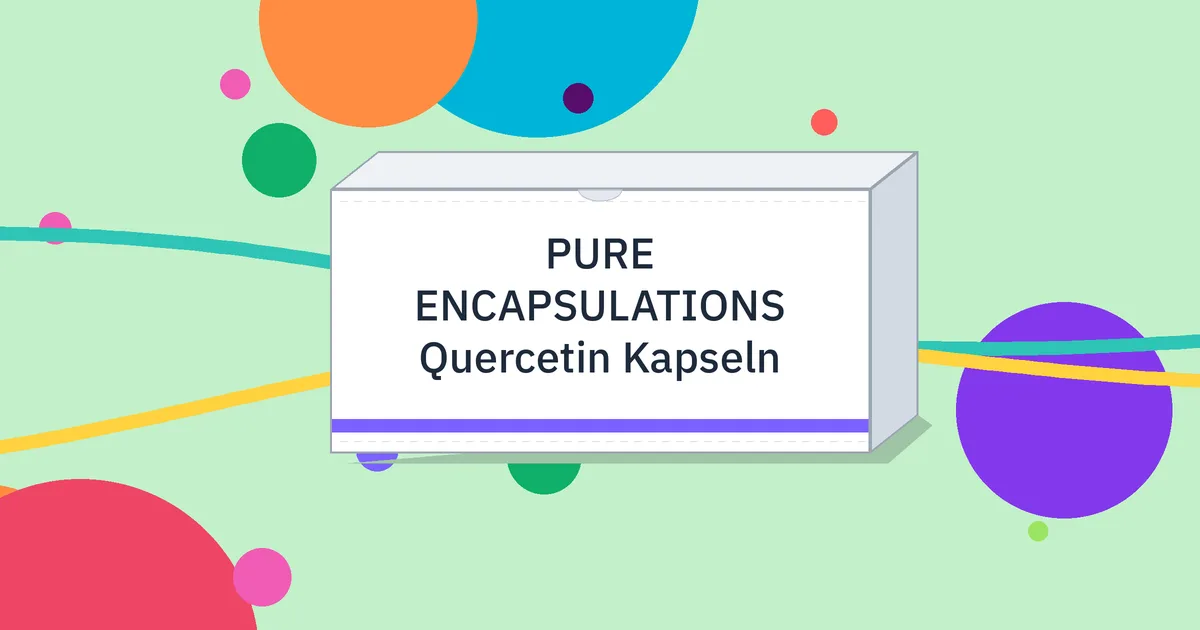 Symbolbild: Packung mit der Aufschrift PURE ENCAPSULATIONS Quercetin Kapseln (PZN 05133384) – Verfügbarkeit und Bezug in Apotheken in Frankfurt am Main