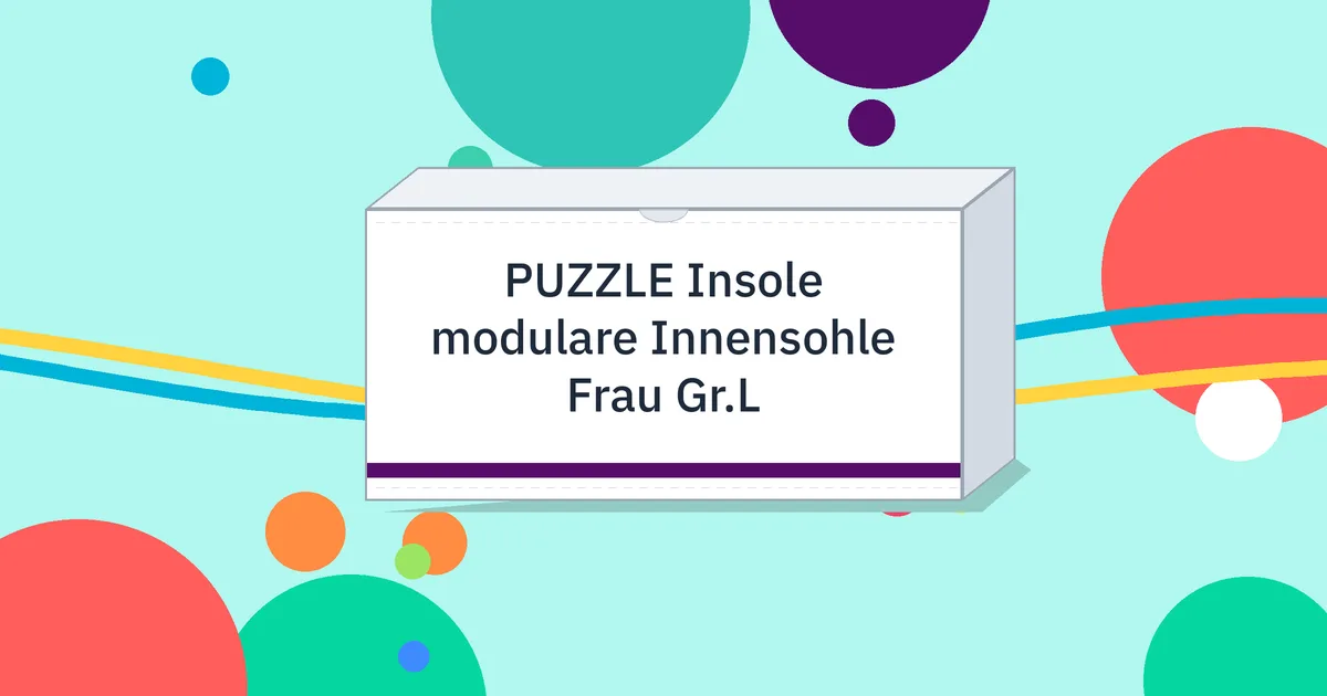Symbolbild: Packung mit der Aufschrift PUZZLE Insole modulare Innensohle Frau Gr.L (PZN 14255413) – Verfügbarkeit und Bezug in Apotheken in Frankfurt am Main