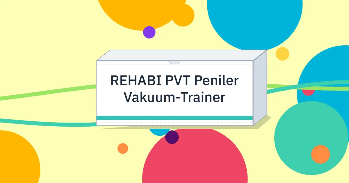 Symbolbild: Packung mit der Aufschrift REHABI PVT Peniler Vakuum-Trainer (PZN 10143249) – Verfügbarkeit und Bezug in Apotheken in Frankfurt am Main