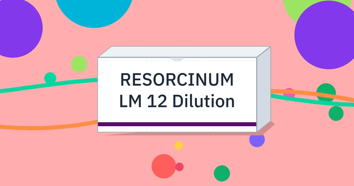 Symbolbild: Packung mit der Aufschrift RESORCINUM LM 12 Dilution (PZN 13047138) – Verfügbarkeit und Bezug in Apotheken in Frankfurt am Main