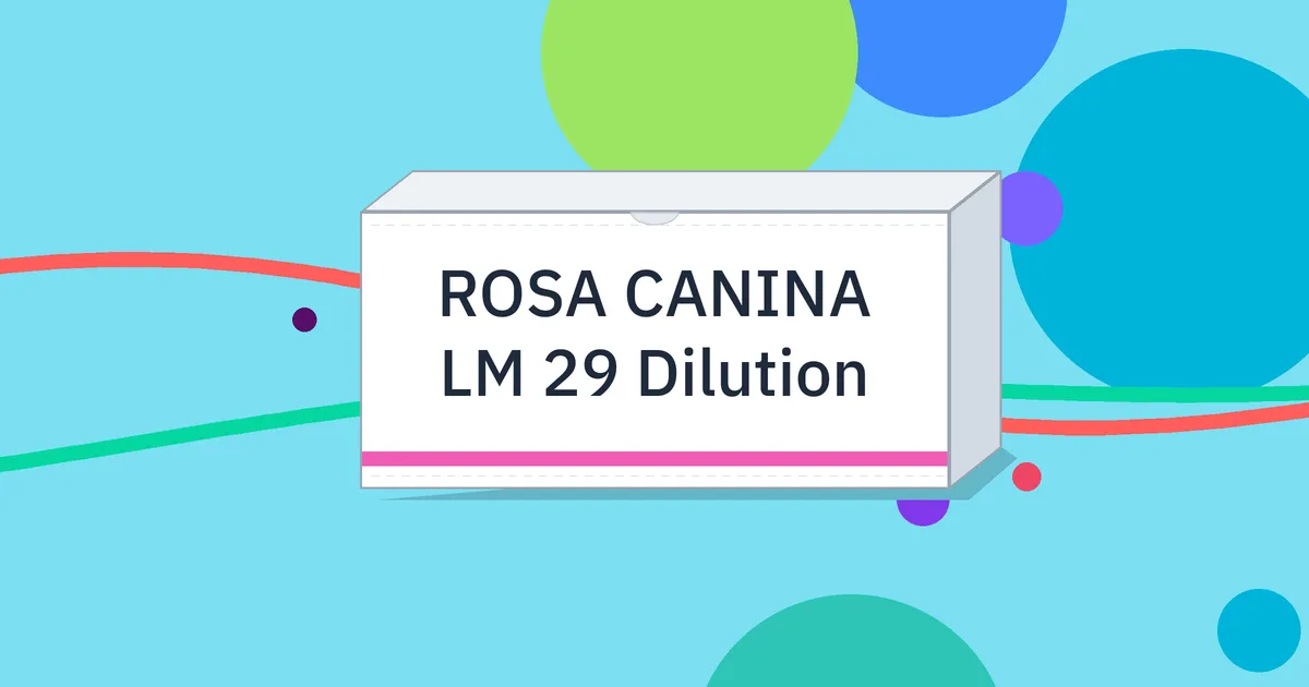 Symbolbild: Packung mit der Aufschrift ROSA CANINA LM 29 Dilution (PZN 13055540) – Verfügbarkeit und Bezug in Apotheken in Frankfurt am Main