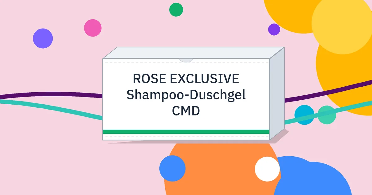 Symbolbild: Packung mit der Aufschrift ROSE EXCLUSIVE Shampoo-Duschgel CMD (PZN 16335168) – Verfügbarkeit und Bezug in Apotheken in Frankfurt am Main