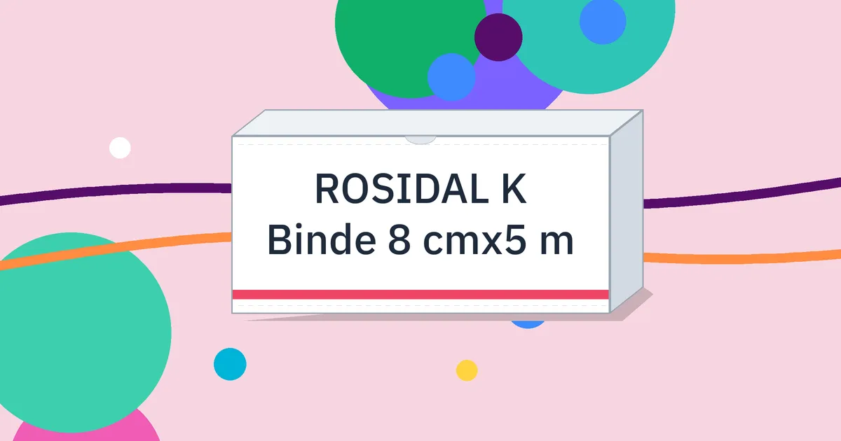 Symbolbild: Packung mit der Aufschrift ROSIDAL K Binde 8 cmx5 m (PZN 14202061) – Verfügbarkeit und Bezug in Apotheken in Frankfurt am Main