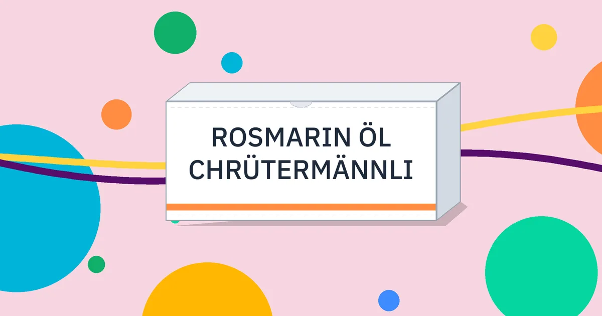 Symbolbild: Packung mit der Aufschrift ROSMARIN ÖL CHRÜTERMÄNNLI (PZN 07197313) – Verfügbarkeit und Bezug in Apotheken in Frankfurt am Main