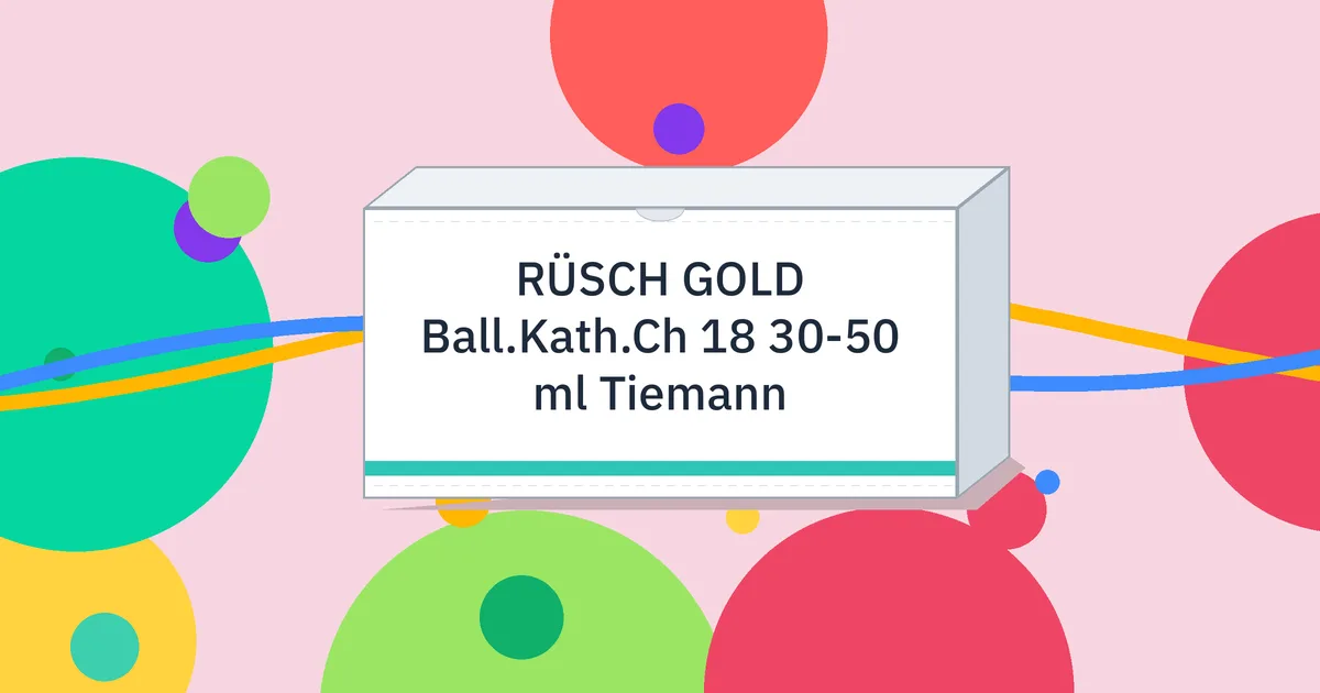 Symbolbild: Packung mit der Aufschrift RÜSCH GOLD Ball.Kath.Ch 18 30-50 ml Tiemann (PZN 03091629) – Verfügbarkeit und Bezug in Apotheken in Frankfurt am Main