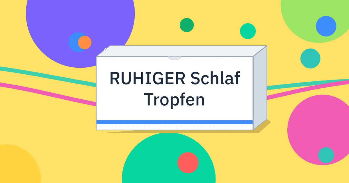 Symbolbild: Packung mit der Aufschrift RUHIGER Schlaf Tropfen (PZN 19967845) – Verfügbarkeit und Bezug in Apotheken in Frankfurt am Main