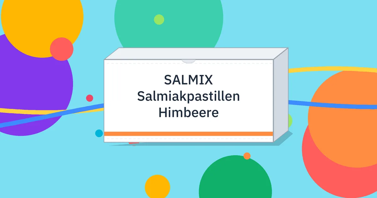 Symbolbild: Packung mit der Aufschrift SALMIX Salmiakpastillen Himbeere (PZN 20294127) – Verfügbarkeit und Bezug in Apotheken in Frankfurt am Main