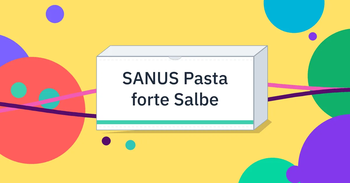 Symbolbild: Packung mit der Aufschrift SANUS Pasta forte Salbe (PZN 04467835) – Verfügbarkeit und Bezug in Apotheken in Frankfurt am Main
