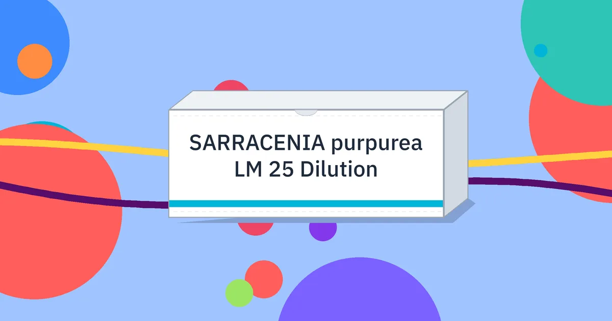 Symbolbild: Packung mit der Aufschrift SARRACENIA purpurea LM 25 Dilution (PZN 13182787) – Verfügbarkeit und Bezug in Apotheken in Frankfurt am Main