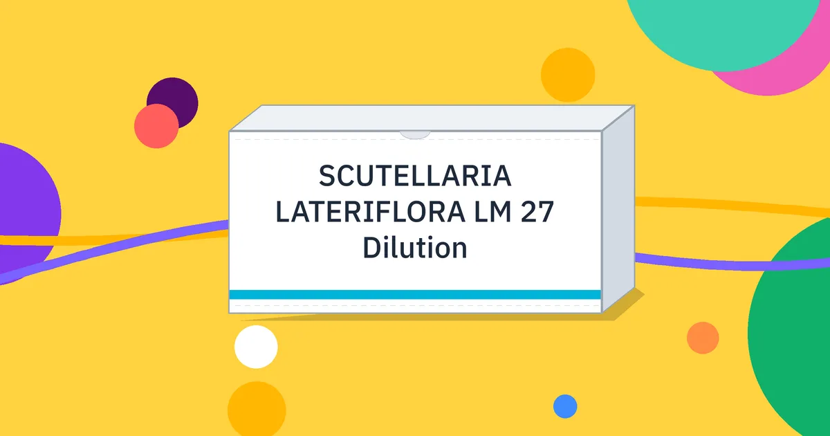 Symbolbild: Packung mit der Aufschrift SCUTELLARIA LATERIFLORA LM 27 Dilution (PZN 13185099) – Verfügbarkeit und Bezug in Apotheken in Frankfurt am Main