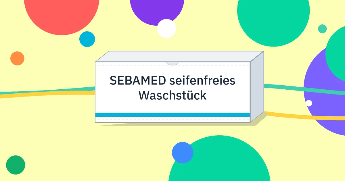 Symbolbild: Packung mit der Aufschrift SEBAMED seifenfreies Waschstück (PZN 02100355) – Verfügbarkeit und Bezug in Apotheken in Frankfurt am Main