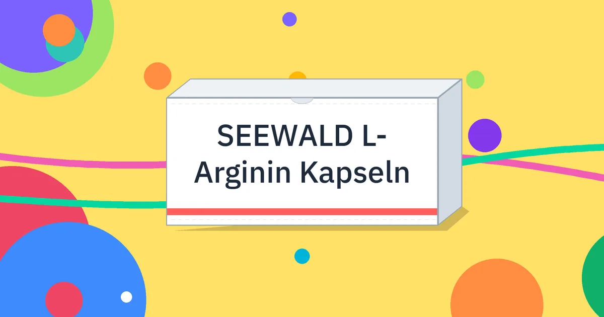 Symbolbild: Packung mit der Aufschrift SEEWALD L-Arginin Kapseln (PZN 19816247) – Verfügbarkeit und Bezug in Apotheken in Frankfurt am Main