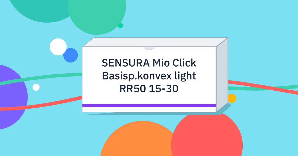 Symbolbild: Packung mit der Aufschrift SENSURA Mio Click Basisp.konvex light RR50 15-30 (PZN 10857718) – Verfügbarkeit und Bezug in Apotheken in Frankfurt am Main