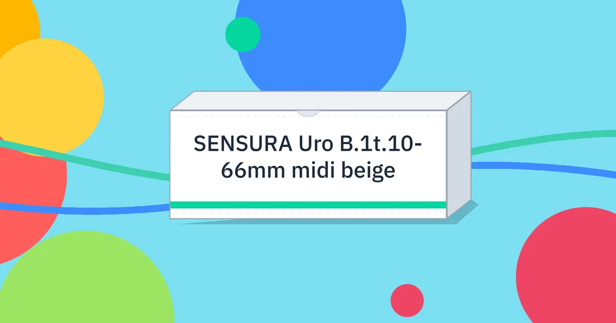 Symbolbild: Packung mit der Aufschrift SENSURA Uro B.1t.10-66mm midi beige (PZN 03116921) – Verfügbarkeit und Bezug in Apotheken in Frankfurt am Main