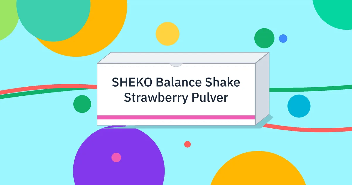 Symbolbild: Packung mit der Aufschrift SHEKO Balance Shake Strawberry Pulver (PZN 19501590) – Verfügbarkeit und Bezug in Apotheken in Frankfurt am Main