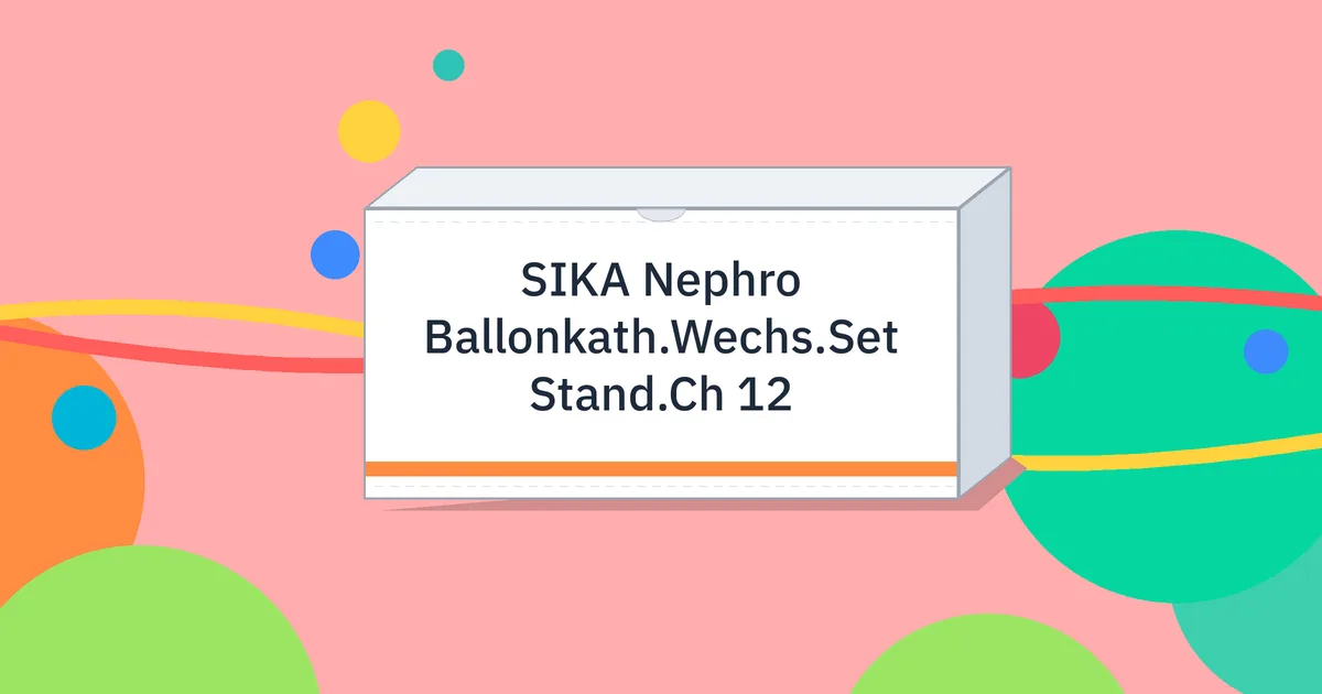 Symbolbild: Packung mit der Aufschrift SIKA Nephro Ballonkath.Wechs.Set Stand.Ch 12 (PZN 03409445) – Verfügbarkeit und Bezug in Apotheken in Frankfurt am Main