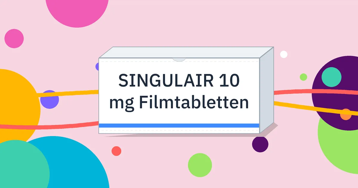 Symbolbild: Packung mit der Aufschrift SINGULAIR 10 mg Filmtabletten (PZN 08758570) – Verfügbarkeit und Bezug in Apotheken in Frankfurt am Main