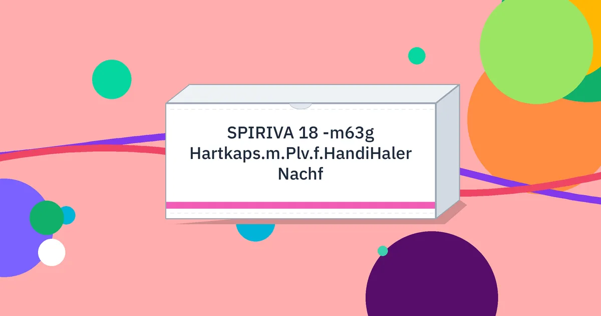 Symbolbild: Packung mit der Aufschrift SPIRIVA 18 -m63g Hartkaps.m.Plv.f.HandiHaler Nachf (PZN 05040263) – Verfügbarkeit und Bezug in Apotheken in Frankfurt am Main