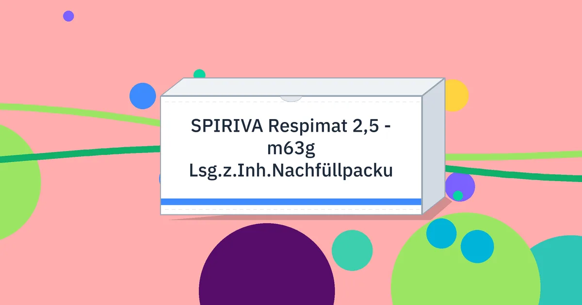Symbolbild: Packung mit der Aufschrift SPIRIVA Respimat 2,5 -m63g Lsg.z.Inh.Nachfüllpacku (PZN 19553121) – Verfügbarkeit und Bezug in Apotheken in Frankfurt am Main