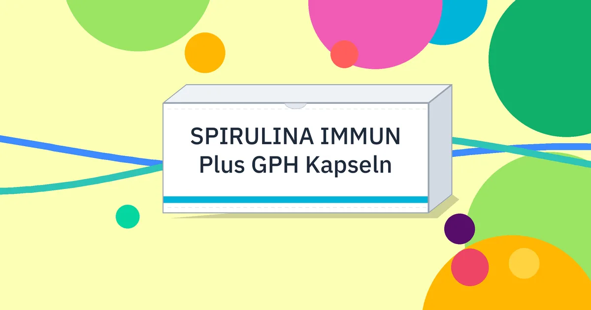 Symbolbild: Packung mit der Aufschrift SPIRULINA IMMUN Plus GPH Kapseln (PZN 20856921) – Verfügbarkeit und Bezug in Apotheken in Frankfurt am Main