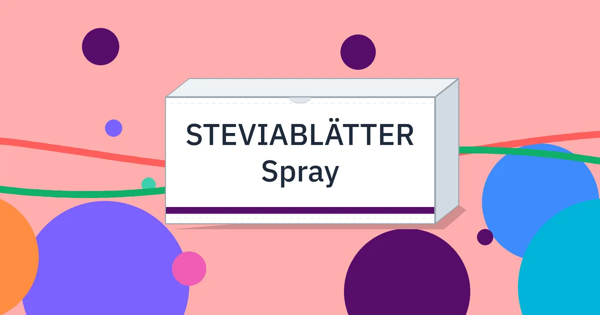 Symbolbild: Packung mit der Aufschrift STEVIABLÄTTER Spray (PZN 17555972) – Verfügbarkeit und Bezug in Apotheken in Frankfurt am Main