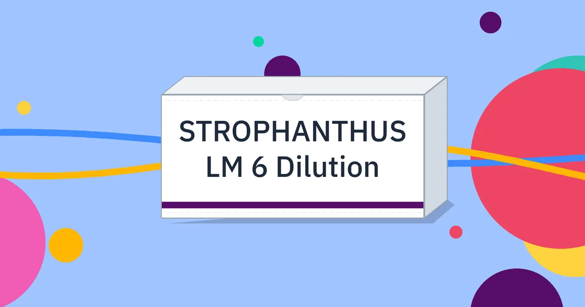 Symbolbild: Packung mit der Aufschrift STROPHANTHUS LM 6 Dilution (PZN 13204796) – Verfügbarkeit und Bezug in Apotheken in Frankfurt am Main