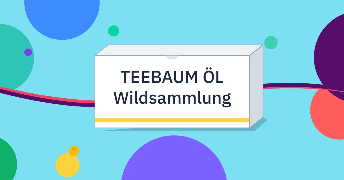 Symbolbild: Packung mit der Aufschrift TEEBAUM ÖL Wildsammlung (PZN 18854760) – Verfügbarkeit und Bezug in Apotheken in Frankfurt am Main
