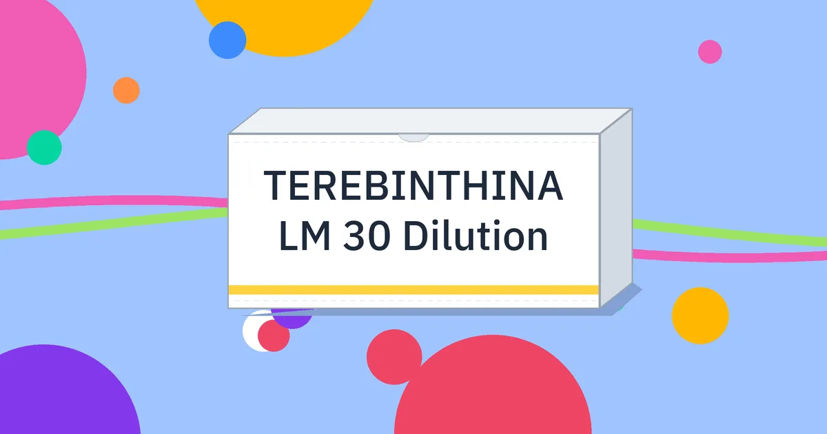 Symbolbild: Packung mit der Aufschrift TEREBINTHINA LM 30 Dilution (PZN 13216813) – Verfügbarkeit und Bezug in Apotheken in Frankfurt am Main