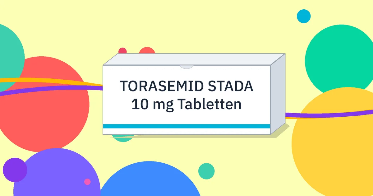 Symbolbild: Packung mit der Aufschrift TORASEMID STADA 10 mg Tabletten (PZN 02378837) – Verfügbarkeit und Bezug in Apotheken in Frankfurt am Main