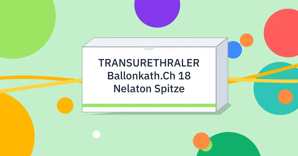 Symbolbild: Packung mit der Aufschrift TRANSURETHRALER Ballonkath.Ch 18 Nelaton Spitze (PZN 09061291) – Verfügbarkeit und Bezug in Apotheken in Frankfurt am Main