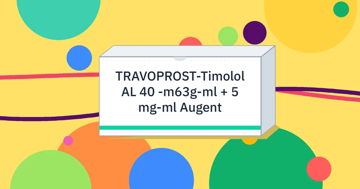 Symbolbild: Packung mit der Aufschrift TRAVOPROST-Timolol AL 40 -m63g-ml + 5 mg-ml Augent (PZN 12545354) – Verfügbarkeit und Bezug in Apotheken in Frankfurt am Main