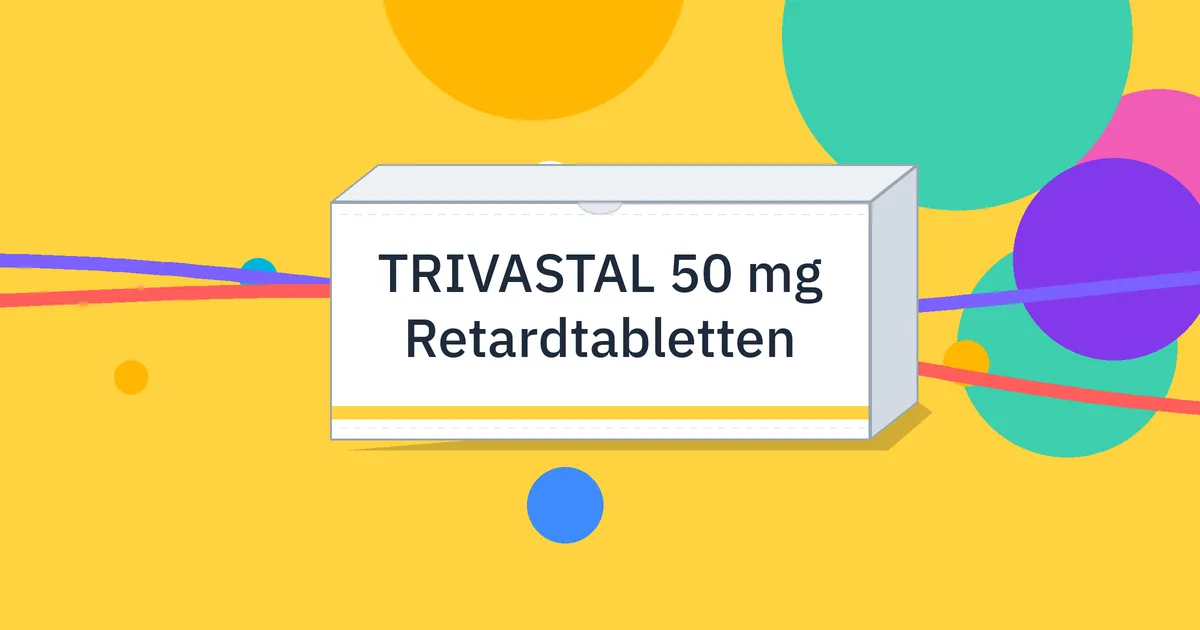 Symbolbild: Packung mit der Aufschrift TRIVASTAL 50 mg Retardtabletten (PZN 10224752) – Verfügbarkeit und Bezug in Apotheken in Frankfurt am Main