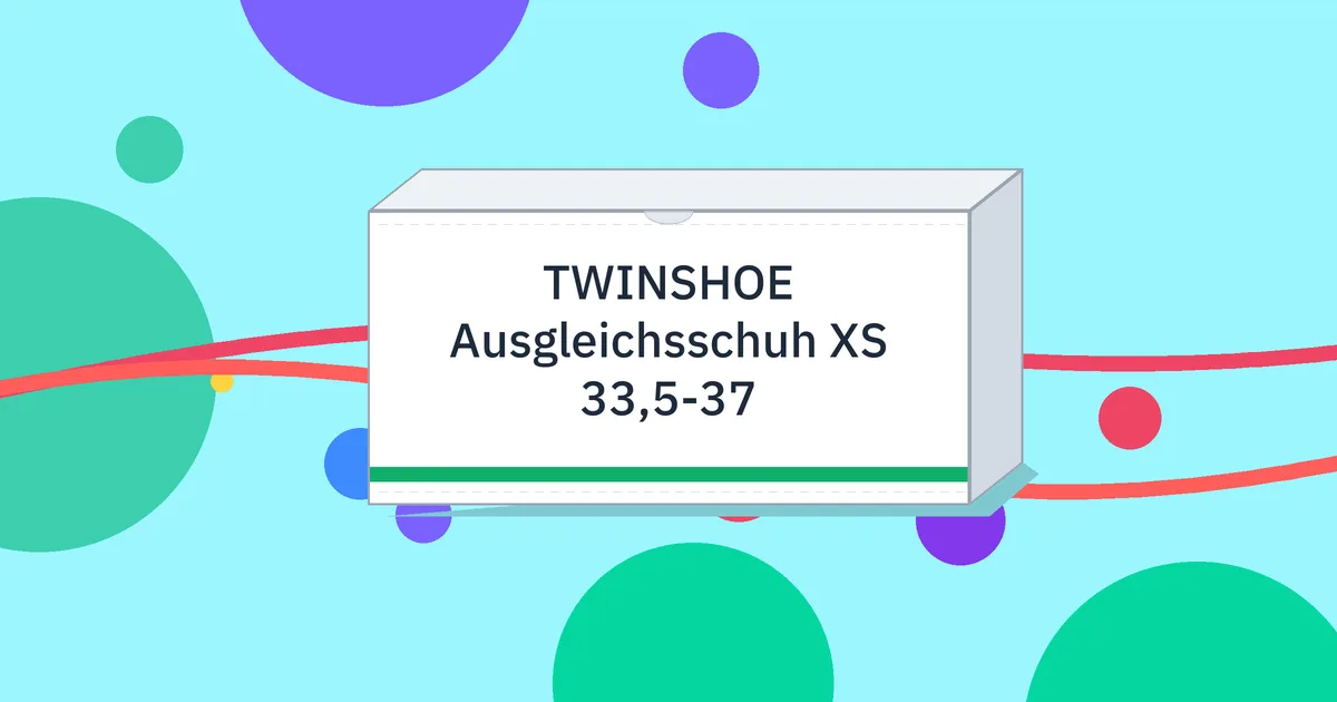 Symbolbild: Packung mit der Aufschrift TWINSHOE Ausgleichsschuh XS 33,5-37 (PZN 16629473) – Verfügbarkeit und Bezug in Apotheken in Frankfurt am Main