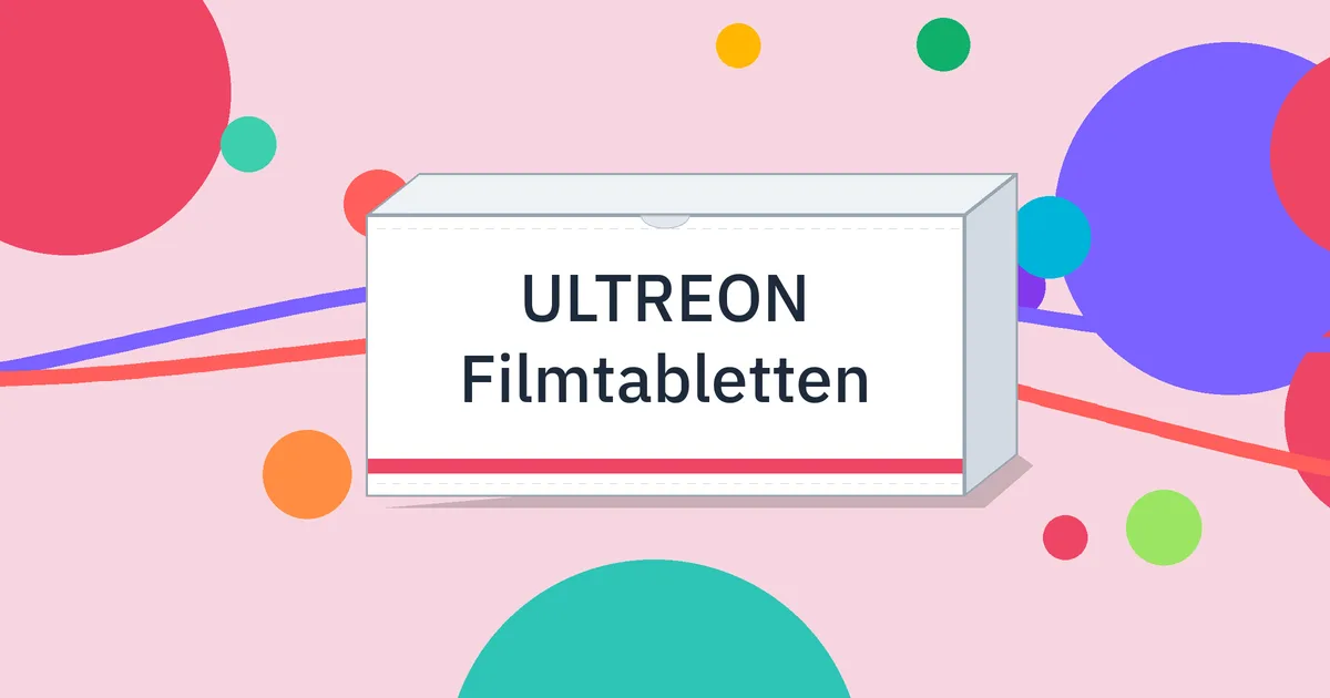 Symbolbild: Packung mit der Aufschrift ULTREON Filmtabletten (PZN 08590283) – Verfügbarkeit und Bezug in Apotheken in Frankfurt am Main