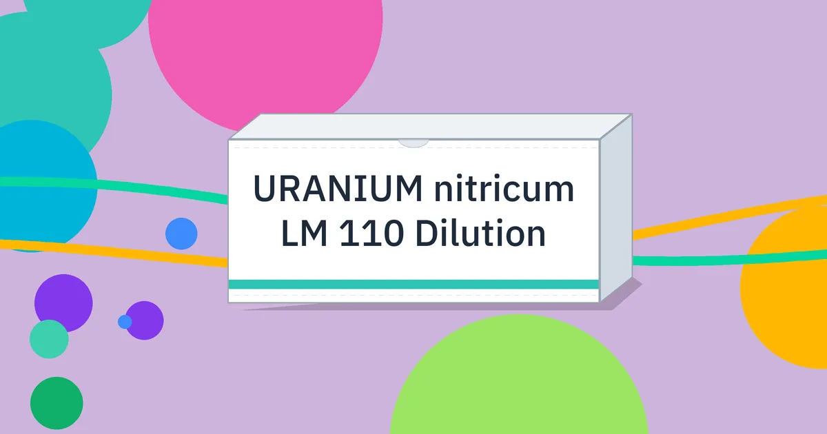 Symbolbild: Packung mit der Aufschrift URANIUM nitricum LM 110 Dilution (PZN 13256557) – Verfügbarkeit und Bezug in Apotheken in Frankfurt am Main