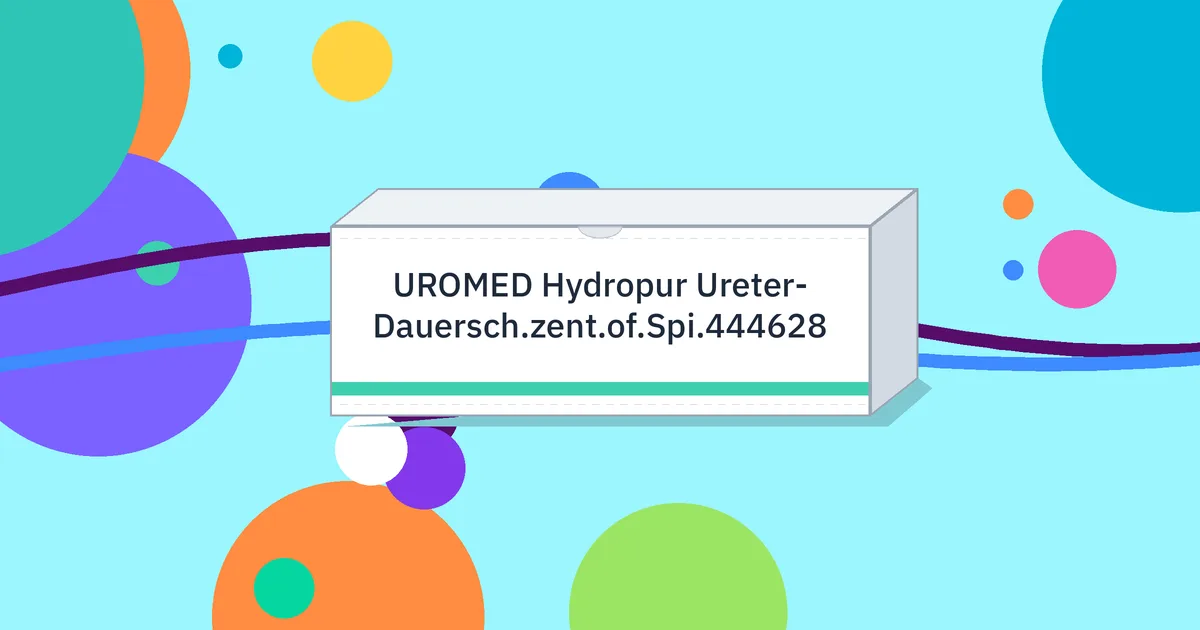 Symbolbild: Packung mit der Aufschrift UROMED Hydropur Ureter-Dauersch.zent.of.Spi.444628 (PZN 11371277) – Verfügbarkeit und Bezug in Apotheken in Frankfurt am Main