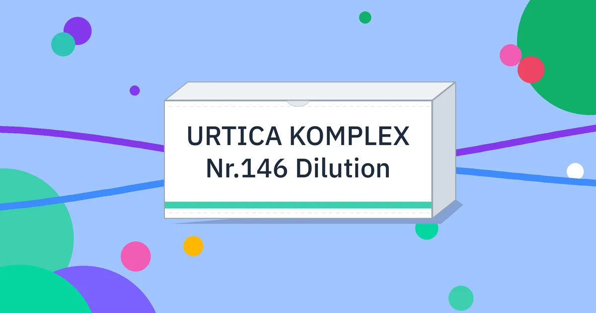 Symbolbild: Packung mit der Aufschrift URTICA KOMPLEX Nr.146 Dilution (PZN 01910744) – Verfügbarkeit und Bezug in Apotheken in Frankfurt am Main